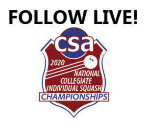 2020 Individuals Follow Live ad tile | College Squash Association