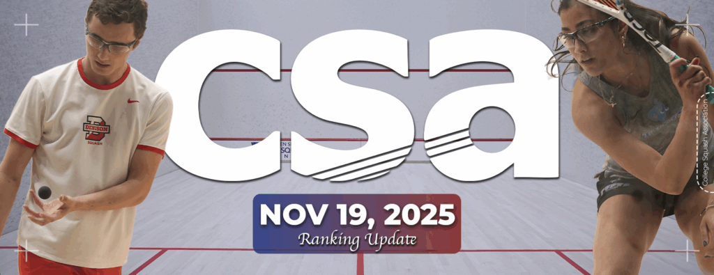 Varsity Ranking Update – Nov 19, 2025 | College Squash Association